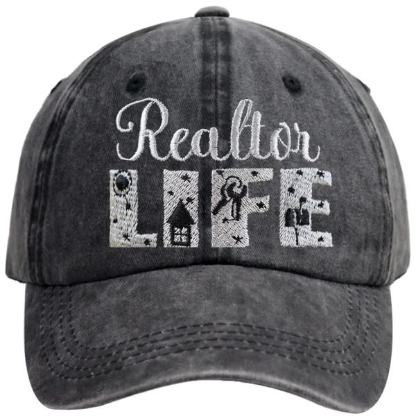 商品名:  Realtor Life Hat, Real Estate Agent Supplies, Funny Realtor Gifts for Women Men, Home Real Estate Adjustable Embro...