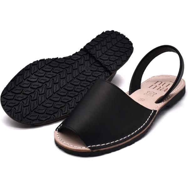 商品名: Spanians by Numa、Avarcas menorquinas、スパニッシュサンダル、本革サンダル、アバルカス、女性用サンダル, ブラック, 24 Spanians by Numa, Avarcas menorquina...