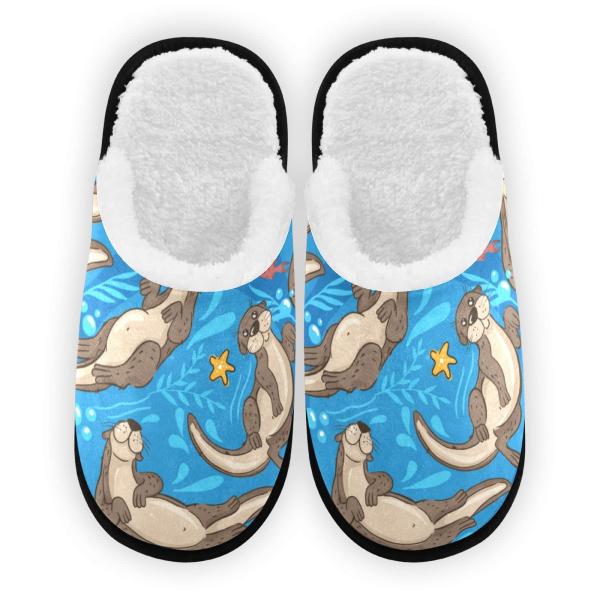 商品名:  Glaphy Cute Sea Otters Pattern Slippers for Men, Memory Foam Non-Slip House Slippers Bedroom Home Shoes, 9-12ブランド:...