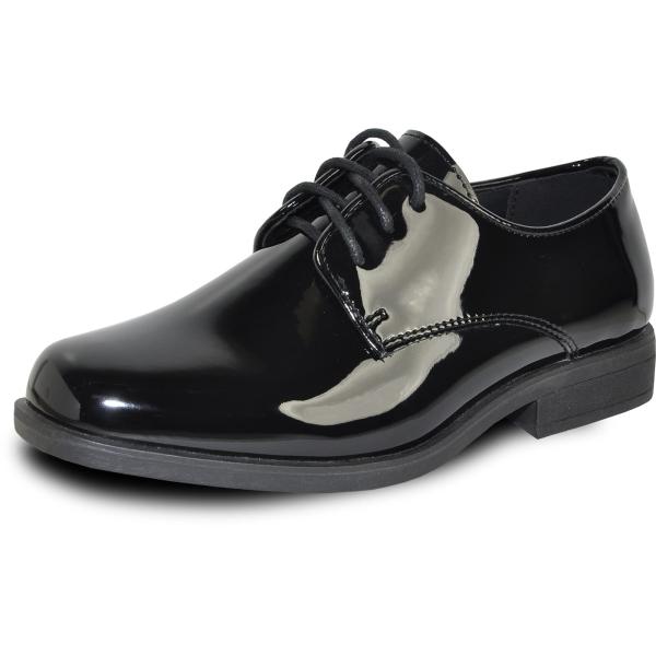 商品名:  VANGELO Boy Dress Shoe Tux-1 Oxford Tuxedo Shoe for Prom, Uniform, Prom and Formal Events Black Patent Size Toddle...