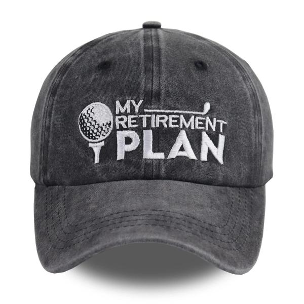 商品名:  Golf Hats for Men Women, Funny Golf Accessories, Adjustable Washed Vintage Cotton My Retirement Plan Baseball Caps...