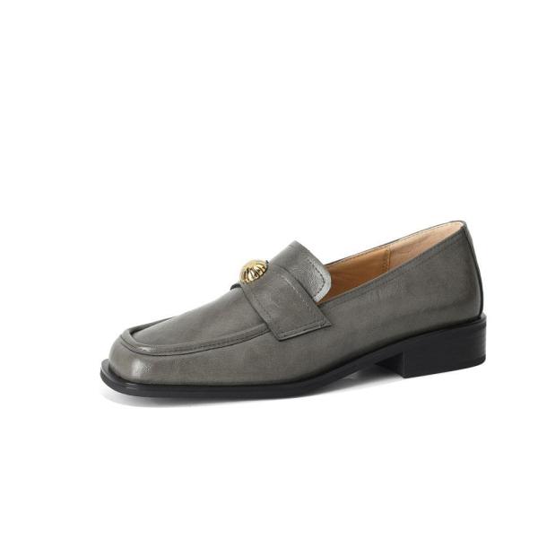 商品名:  TinaCus Handmade Women's Genuine Leather Comfort Square Toe Low Heel Loafer Shoes (Grey, US6)ブランド: TinaCus商品サイズ: 6...