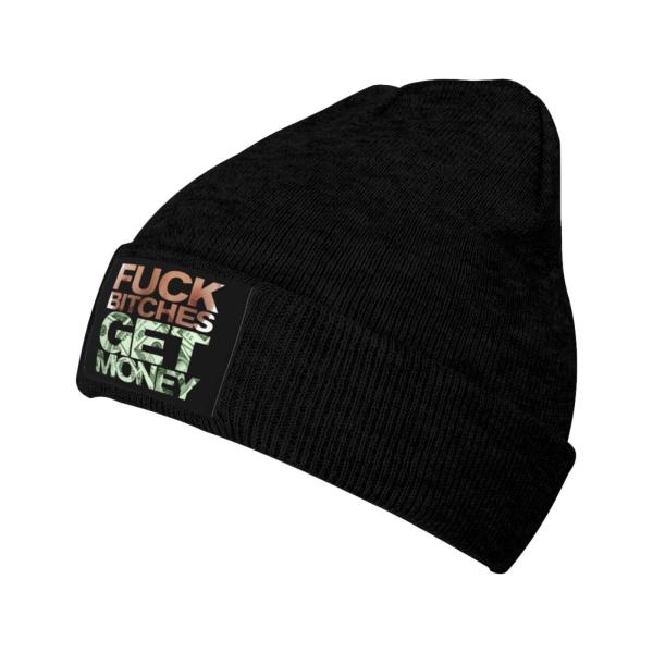 商品名:  UDTXMPE Fuck-Bitches-Get-Money Beanie Hat Winter Warm Knit Hats Cold Weather Skull Cap for Men Women Blackブランド: UD...