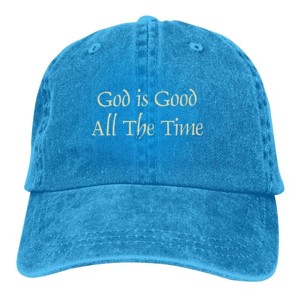 商品名:  God is Good All The Time Baseball Cap Vintage Adjustable Washed Hats Twill Plain Cowboy Hats Denim Dad Hat for Men...