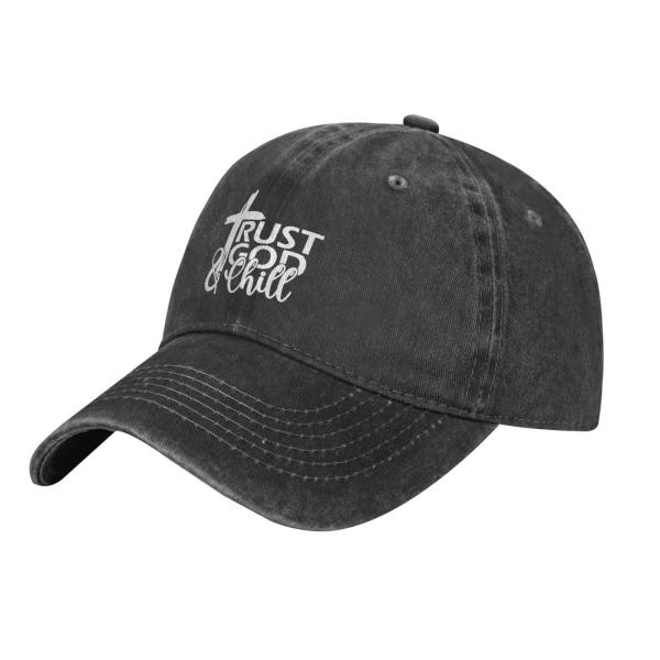 商品名:  Trust-God-and-Chill Hat Vintage Distressed Baseball Cap Adjustable Black Dad,Trucker Hats Gift for Men Womenブランド: ...