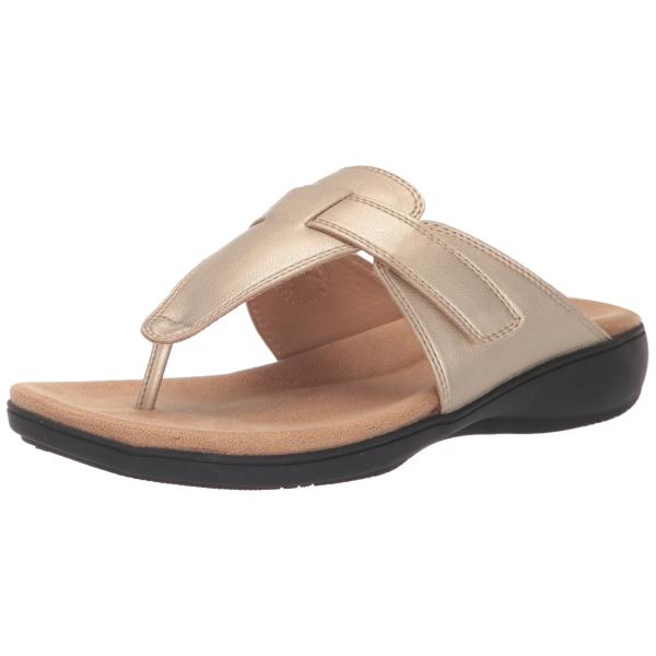 商品名: Trotters レディース Robin フラットサンダル, ゴールドメタリック, 8.5 Wide Trotters Women's Robin Flat Sandal, Gold Metallic, 8.5 Wideブランド:...