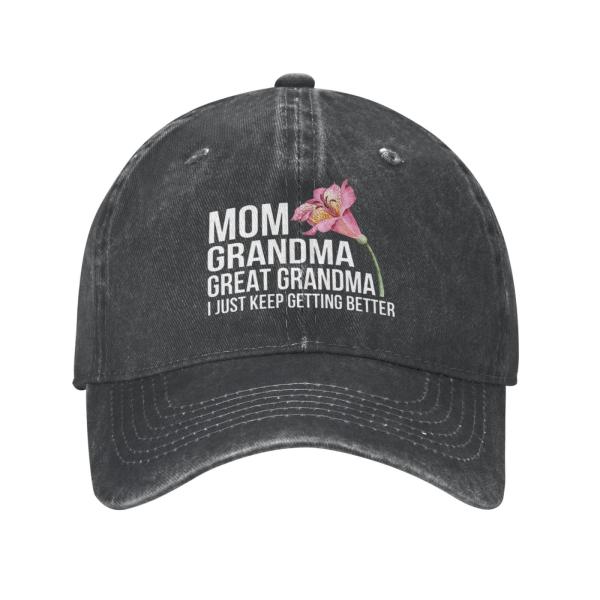 商品名:  NIREY Mom Grandma Great Grandma, I Just Keep Getting Better Hat Women Baseball Cap Cool Caps Blackブランド: NIREY商品サイズ...