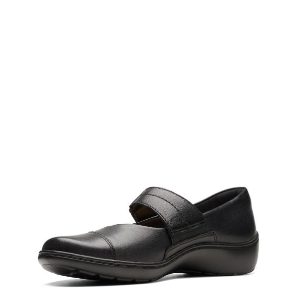 商品名: Clarks レディース Cora Gema メリージェーン フラット, ブラックレザー, 8 Wide Clarks Women's Cora Gema Mary Jane Flat, Black Leather, 8 Wide...