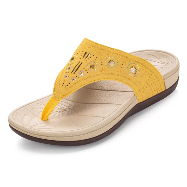 商品名:  HAOLIRA Flip Flops for Women with Arch Support Summer Beach Thong Wedge Sandals Ladies Casual Indoor Outdoor Rhine...