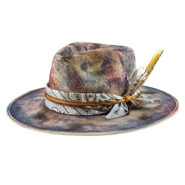 商品名:  Vintage Wide Brim Straw Fedora Hat with Feathers for Men Women Classic Rancher Panama Hats Beach Sun Hats Distress...