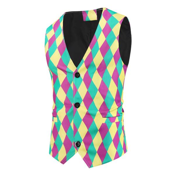 商品名:  Men's Suit Vest Business Formal Dress Waistcoat Vest for Suit or Tuxedo Vintage Casual Printed Waistcoat Suit Vest...