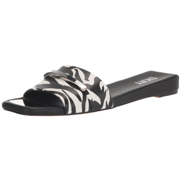商品名:  DKNY Women's Comfortable Chic Shoe Alaina Flat Sandal, Black/White, 8.5ブランド: DKNY商品サイズ: 8.5高さ: 31cm横幅: 12.9cm奥行: 1...