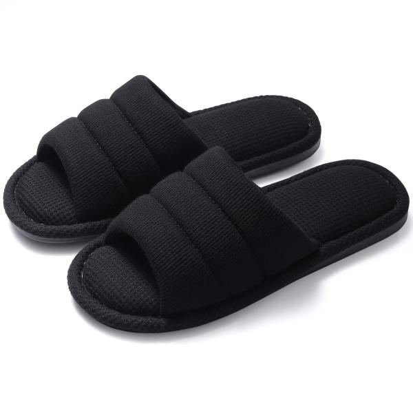 商品名:  shevalues Summer House Slippers for Women Men Breathable Waffle Indoor Slippers Slip-on Open Toe Home Shoes, Matte...