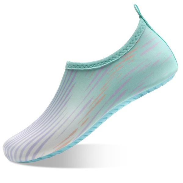 商品名: YALOX ウォーターシューズ レディース メンズ アウトドア ビーチ 水泳 アクアソックス 速乾 素足シューズ サーフィン ヨガ プール エクササイズ, Na3004-ホワイト/グリーン, 9-10 Women/7.5-8.5 ...