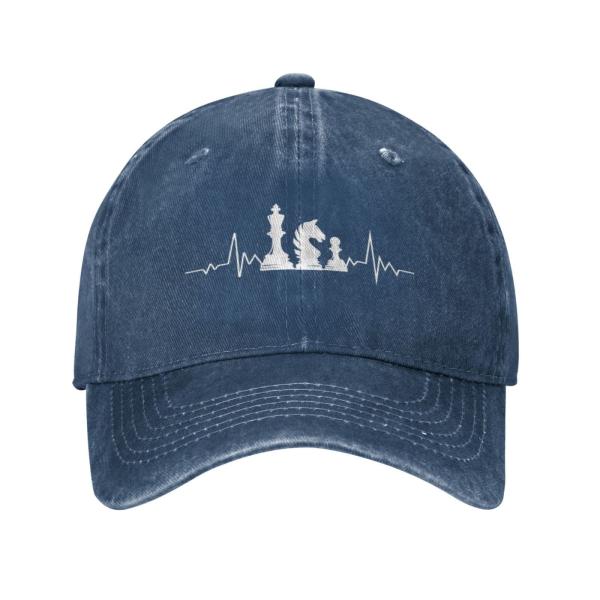 商品名:  Funny-Chess-Heartbeat-Chess-Master-Chess-Lovers-Gifts Baseball Cap for Women Men Adjustable Cotton Dad Hat Navy Bl...