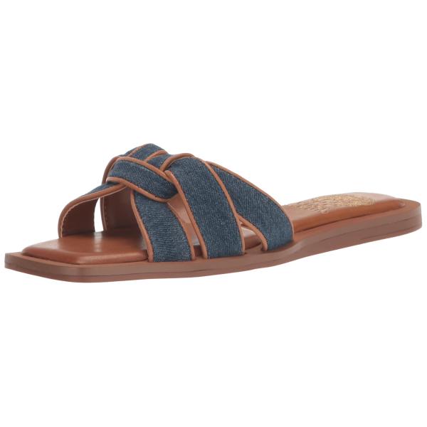 商品名: Vince Camuto レディース Barcelens フラットサンダル, インディゴウォッシュ, 24 Vince Camuto Women's Barcelens Flat Sandal, Indigo Wash, 8ブラン...