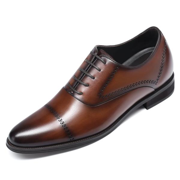 商品名:  CHAMARIPA Men's Height Increasing Shoes Elevator Dress Shoes Genuine Leather Formal Oxford Shoes That Make You 8CM...