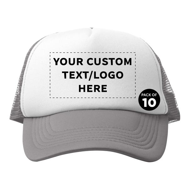 商品名:  10 Fly Ball Structured Mesh Caps Set - Customizable Text, Logo - Casual, Sporty, Adjustable, Breathable, Comfortab...