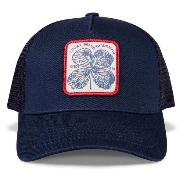 商品名: Lucky Brand スタンダード クローバー パッチ トラッカーハット ネイビー ワンサイズ Lucky Brand Standard Trucker Hat, Clover Patch-Navy, One Sizeブランド:...