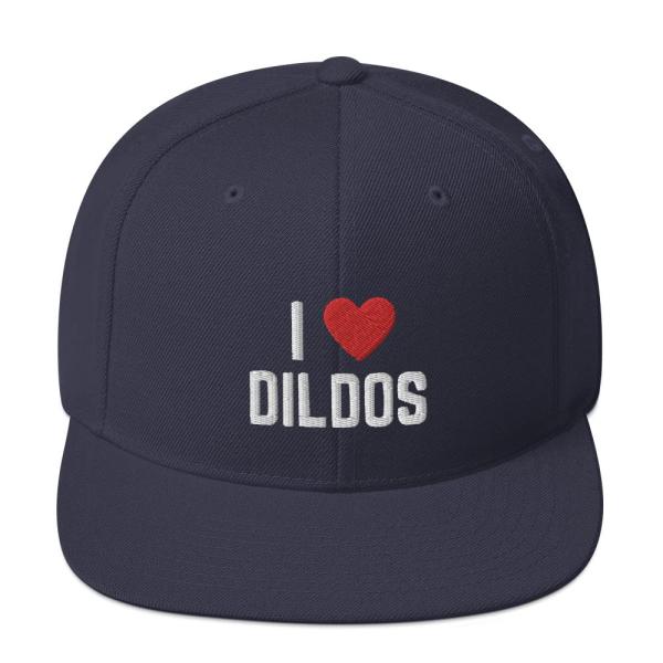 商品名:  I Love Dildos - Snapback Hat, Offensive Gifts, Funny Quote Hats, Funny Sayings Womens Humor Joke Sarcasm Cap Navyブ...