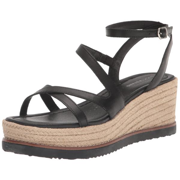 商品名: Lucky Brand レディース Carolie Espadrille ウェッジサンダル, ブラック, 24.5 Lucky Brand Women's Carolie Espadrille Wedge Sandal, Blac...