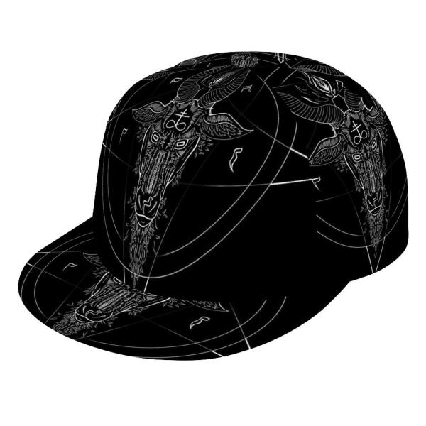 商品名:  Baphomet Satanic Goat Head Black Art Baseball Cap Tactical Cap for Women Men Teens, Relaxed Fit Snapback Cap Ball ...