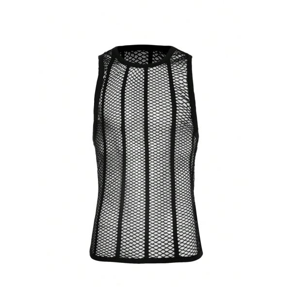 商品名:  WDIRARA Men's See Through Fishnet Crewneck Hollow Out Summer Party Sheer Top Tank Black Mブランド: WDIRARA商品サイズ: Mediu...