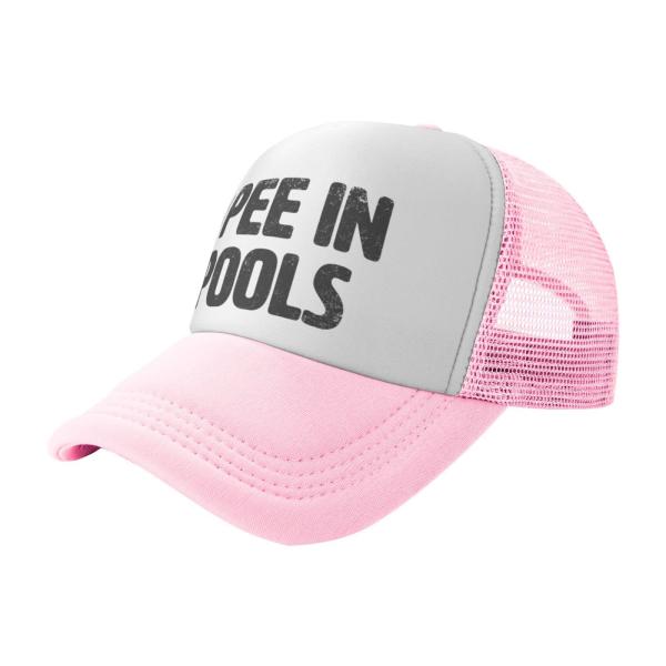 商品名:  I Pee In Pool Funny Swimming Gifts Baseball Hats Baseball Cap Men Women Trucker Hat Dad Hat Mesh Cap Cool Summer H...