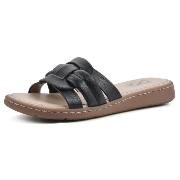商品名: CLIFFS BY WHITE MOUNTAIN レディース スクエアサンダル, ブラック/スムーズ, 9 CLIFFS BY WHITE MOUNTAIN Women's Squarely Sandal, Black/Smoot...