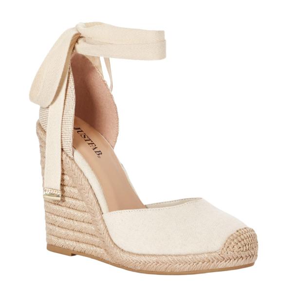 商品名:  JustFab Jenala White Wedges for Women - The Perfect Womens Shoes Dressy Casual Style, Closed Toe Wedges, Women's S...