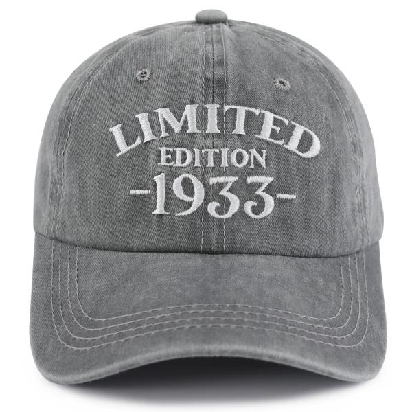 商品名:  91th Birthday Decorations for Women Men, Limited Edition 1933 Party Hat, Adjustable Cotton Embroidery 91 Years Old...