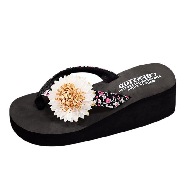 商品名:  Flip Causal Beach Slippers Shoes Bohemian Slippers Flops Wedges Ladies for Women Sandals Womens Arch Support Flip ...