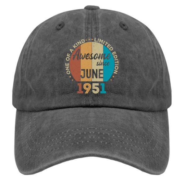 商品名:  Cap June 1951 Vintage One of A Kind Awesome Since Birthday Gift Dad Hats for Men Vintage Caps Adjustableブランド: DIYA...