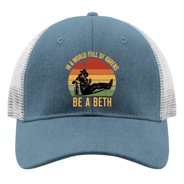 商品名:  Hat in A World Full of Karens Be A Beth Baseball Caps for Women Vintage Hats Adjustable SkyBlueブランド: devor商品サイズ: O...