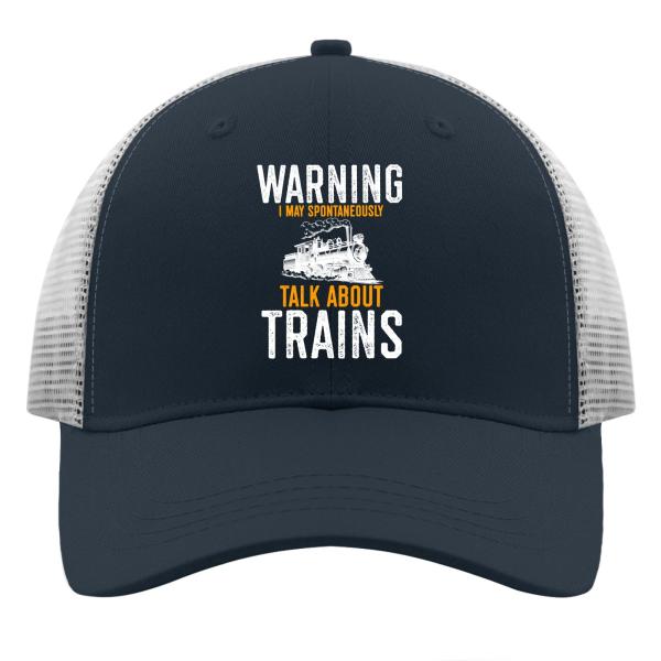 商品名:  Dad Hats Warning i May Spontaneously Talk About Trains Baseball Caps, Vintage Dad Hats for Men Marine Blueブランド: de...