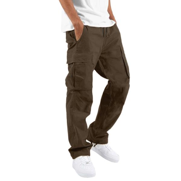 商品名:  Cargo Pants for Men Solid Casual Multi Pockets Outdoor Straight Type Baggy Cargo Jogger Pant Work Hiking Tactical ...