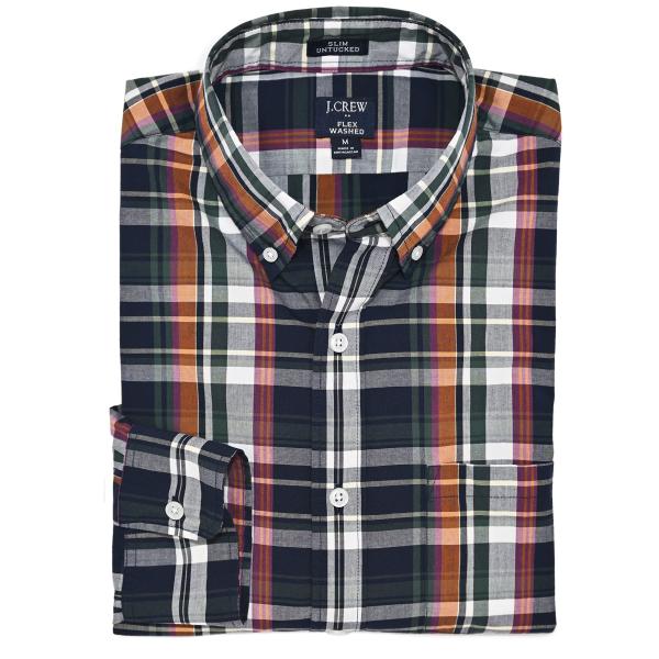 商品名:  J.Crew Mercantile Men's Long Sleeve Slim Untucked Flex Shirt (M, Navy Vintage Pine Multi)ブランド: J.Crew Mercantile商品...