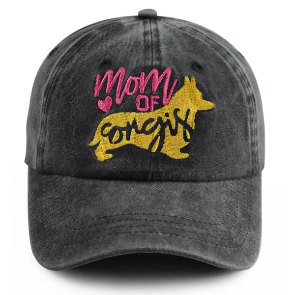 商品名:  Corgi Gifts for Women Mom, Funny Embroidered Dog Mom Hat, Adjustable Cotton Cute Corgis Dog Baseball Cap, Mothers ...