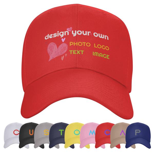 商品名:  Dargr Custom Baseball Cap Design Your Own for Men and Women Use Logo Photo Text from Phone Support Group Buy Redブラ...
