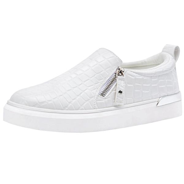 商品名:  Jeossy Women's 8010 Fashion Sneakers,White Casual Slip On Sneakers,Arch Support Walking Shoes for Women Size 8.5(D...