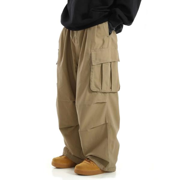 商品名:  Verdusa Men's Drawstring Waist Pocket Side Loose Cargo Pants Baggy Joggers Khaki Sブランド: Verdusa商品サイズ: Small高さ: 26....