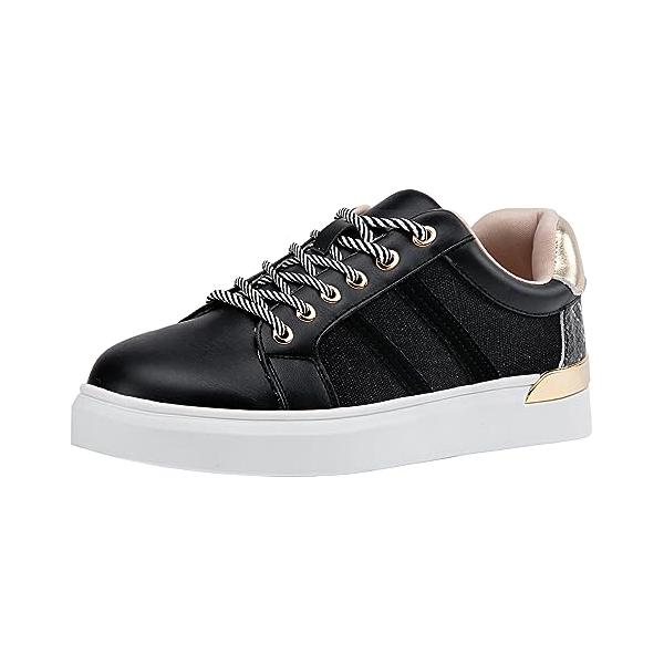 商品名:  Jeossy Women's 8011 Fashion Sneakers, Lace-up Casual Dress Sneaker, Black, Size 8 US-Tennis Walking Dress Shoes fo...
