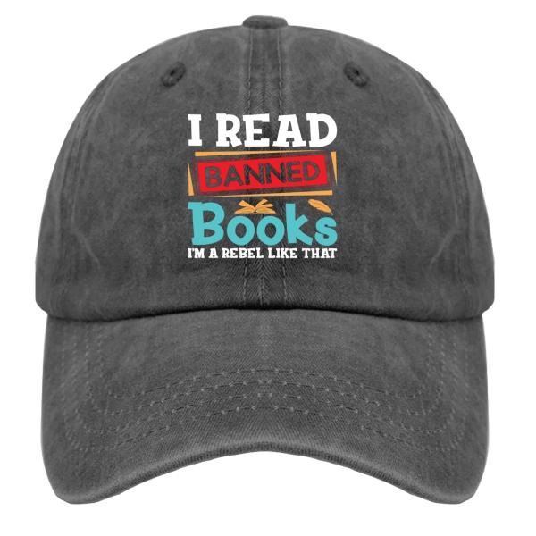 商品名:  I Read Banned Books I'm A Rebel Like That Hat for Men Funny Denim Hats for Womenブランド: ACEMIRE商品サイズ: One Size高さ: 2....