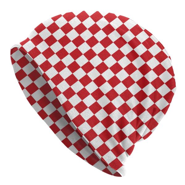商品名:  errtavt Red and White Race Checkered Flag Beanie Hats for Men Women Thin Slouchy Skull Cap Stretch Knit Hatブランド: e...