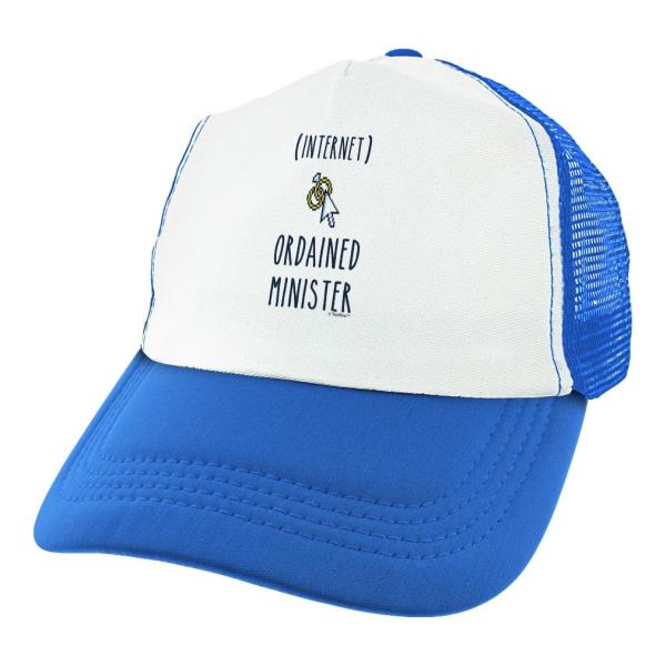 商品名:  ThisWear Wedding Officiant Gift For Men Internet Ordained Minister Trucker Hat Blueブランド: ThisWear商品サイズ: One Size高さ...