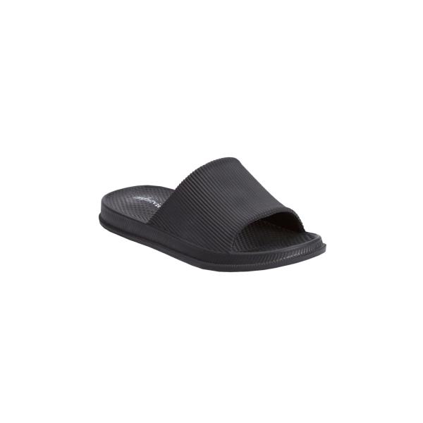 商品名: Comfortview レディース ワイド幅 ラバースライド, ブラック, 12 W Comfortview Women's Wide Width The Rubber Slide- 12 W, Blackブランド: Comfor...