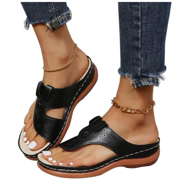 商品名:  EEUK Women Soft Big Toe Foot Sandal Bunion Corrector Slippers, Summer Pu Leather Orthopedic Sandals Flip Flop Beac...