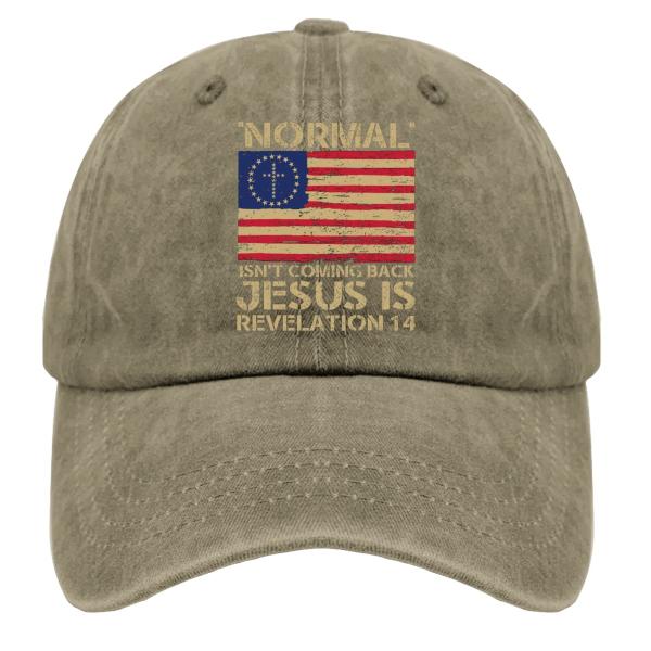 商品名:  Hat Normal Isn't Coming Back Jesus is Dad Hats for Men Graphic Caps Adjustableブランド: devor商品サイズ: One Size高さ: 16.891...