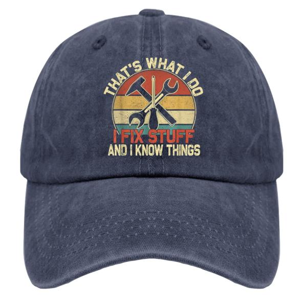 商品名:  Dad Hat That's What i do i fix Stuff and i Know Things Dad Hat for Men Vintage Denim Hats Adjustableブランド: devor商品サ...
