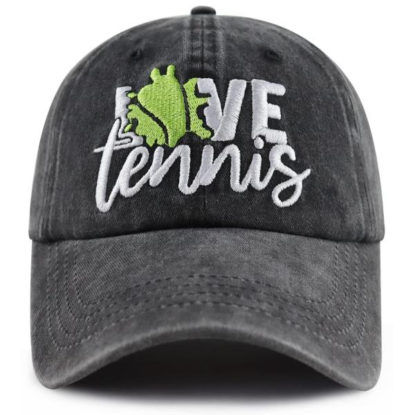 商品名:  Tennis Gifts for Women Men, Tennis Ball Party Decorations Hat, Adjustable Cotton Embroidered Sport Baseball Cap fo...